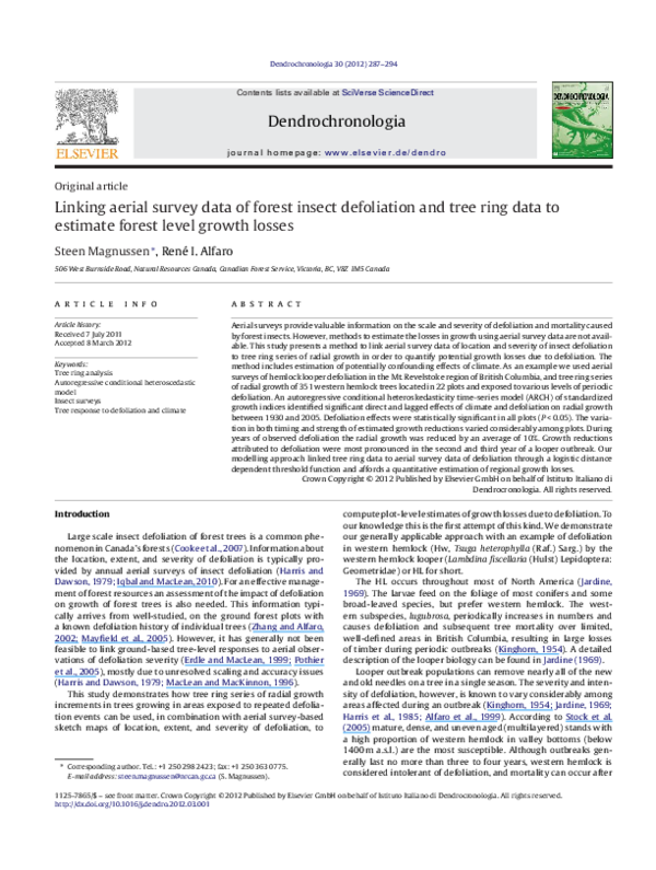 (PDF) Linking aerial survey data of forest insect defoliation and tree ...