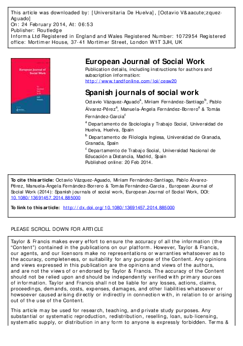 (PDF) Spanish journals of social work