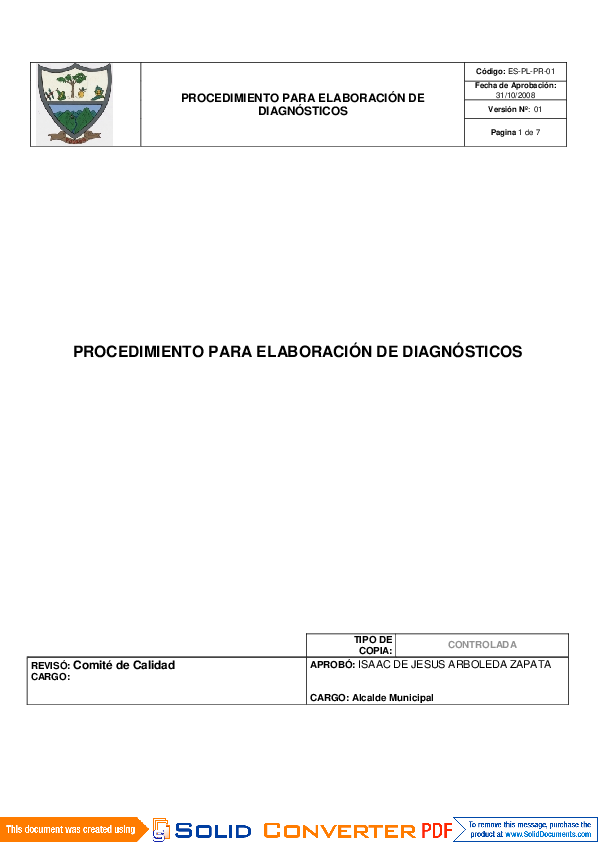 (PDF) PROCEDIMIENTO PARA ELABORACIÓN DE DIAGNÓSTICOS TIPO DE COPIA ...