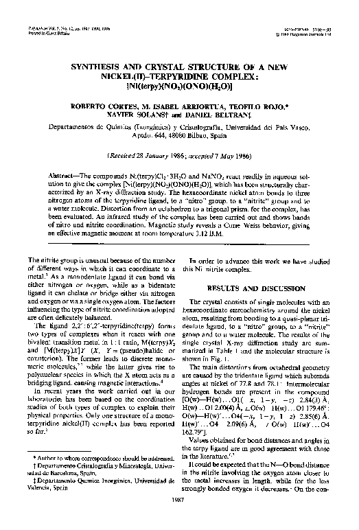 (PDF) Sythesis and crystal structure of a new nickel(II)-terpyridine ...