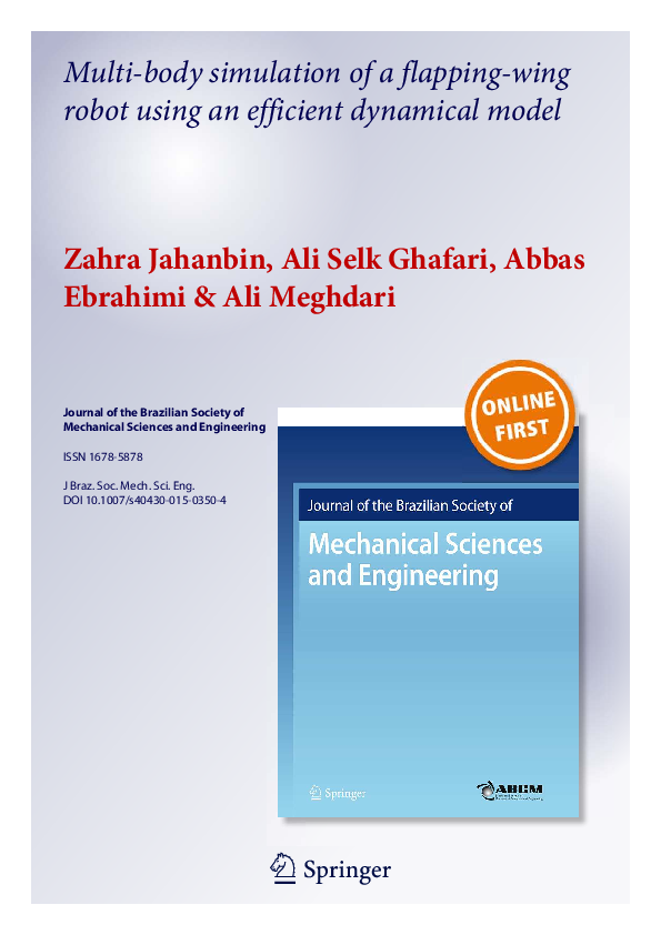 (PDF) Multi-body simulation of a flapping-wing robot using an efficient dynamical model