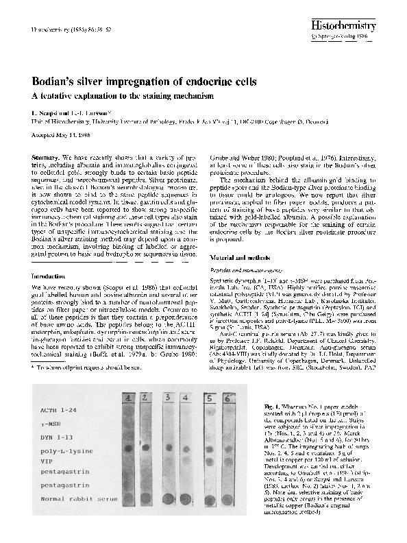 (PDF) Bodian's silver impregnation of endocrine cells
