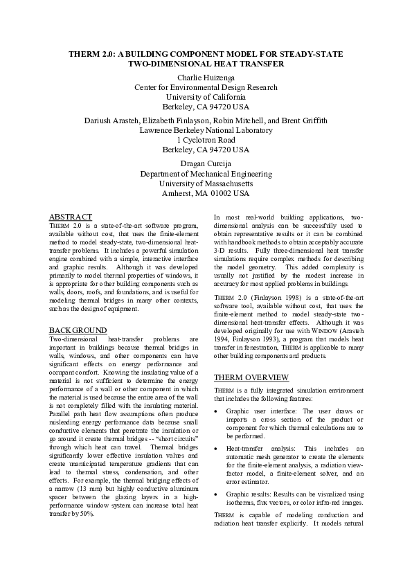 (PDF) Therm 2.0: A building componenent model for steady-state two ...