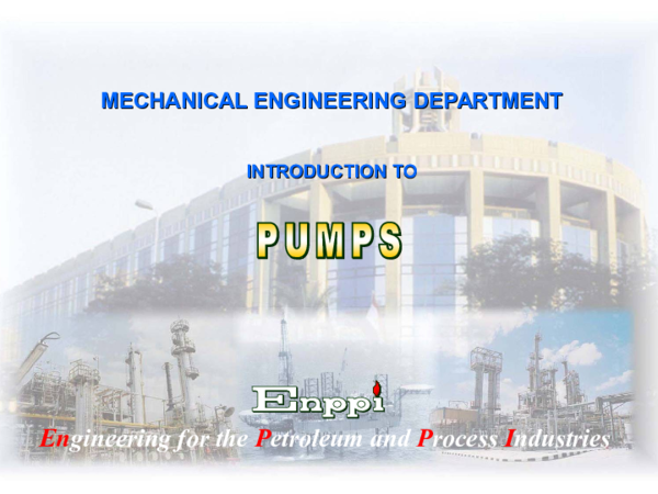 (PPT) Introduction to Pumps