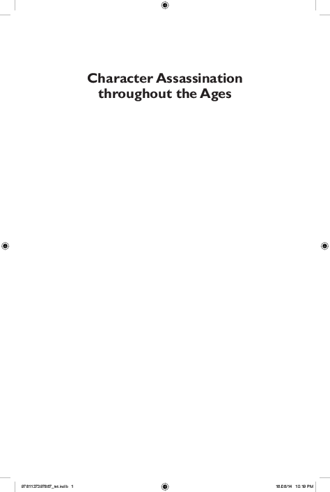 (PDF) Character Assassination throughout the Ages