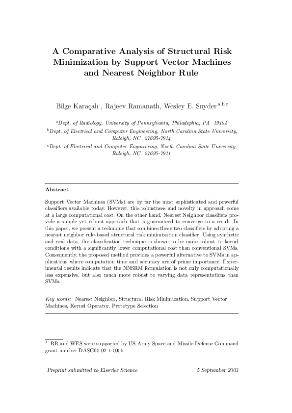 (PDF) A comparative analysis of structural risk minimization by support ...