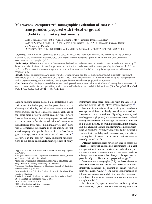 (PDF) Microscopic computerized tomographic evaluation of root canal ...