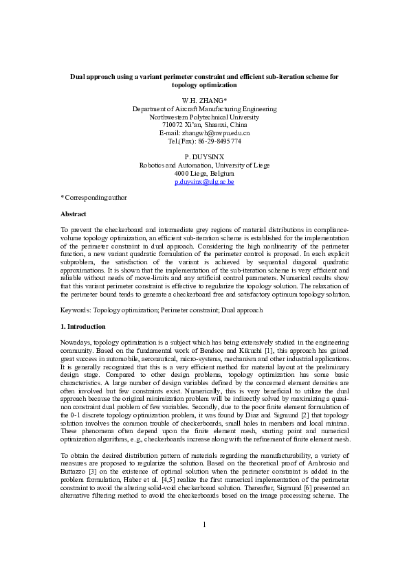 (PDF) Dual approach using a variant perimeter constraint and efficient sub-iteration scheme for ...