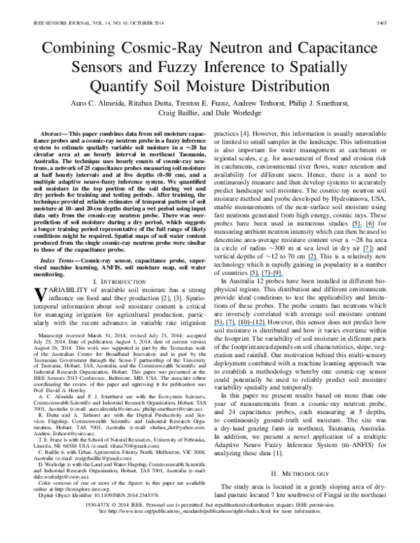 (PDF) Combining Cosmic-Ray Neutron and Capacitance Sensors and Fuzzy ...