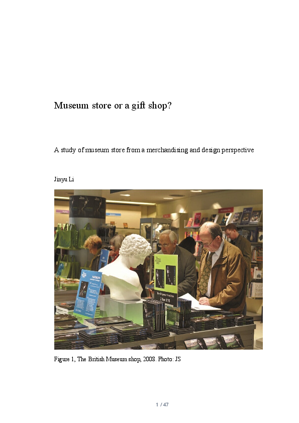 (DOC) Museum store or a gift shop? A study of museum store from a ...
