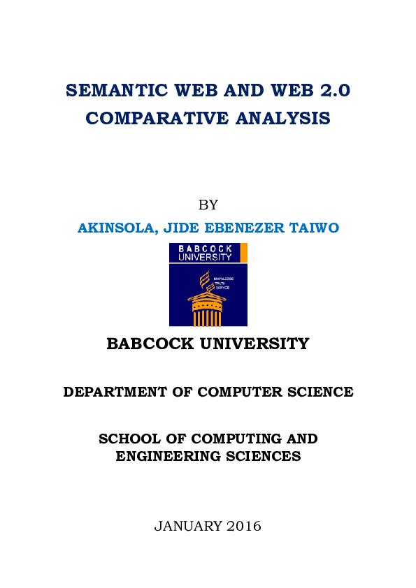 (PDF) SEMANTIC WEB AND WEB 2.0 COMPARATIVE ANALYSIS