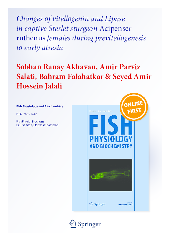 (PDF) Changes of vitellogenin and Lipase in captive Sterlet sturgeon ...