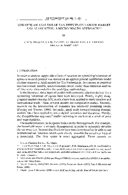 (PDF) Towards an analysis of tax effects on labour market and ...