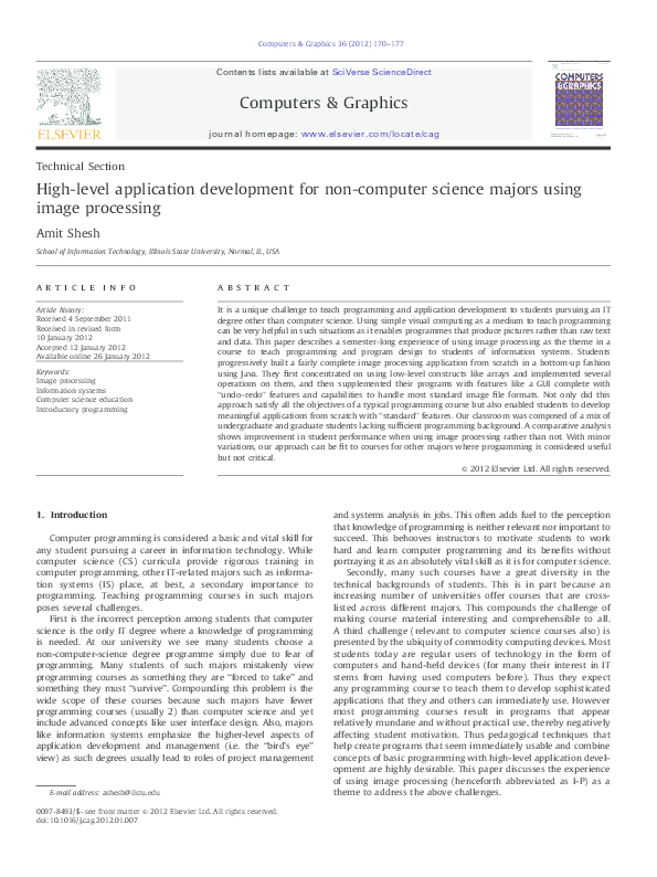 (PDF) High-level application development for non-computer science ...