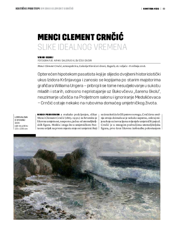 (PDF) Menci Clement Crnčić - slike idealnog vremena