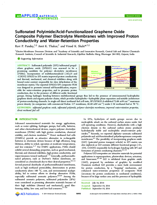 (PDF) Sulfonated Polyimide/Acid-Functionalized Graphene Oxide Composite ...