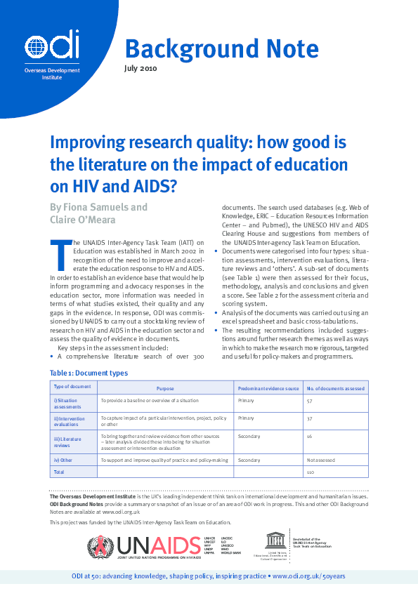 (PDF) Improving research quality: how good is the literature on the ...