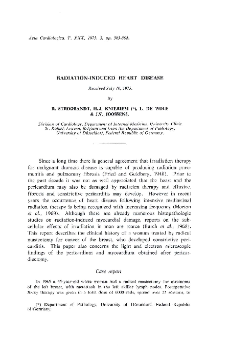 (PDF) Radiation-Induced Heart Disease