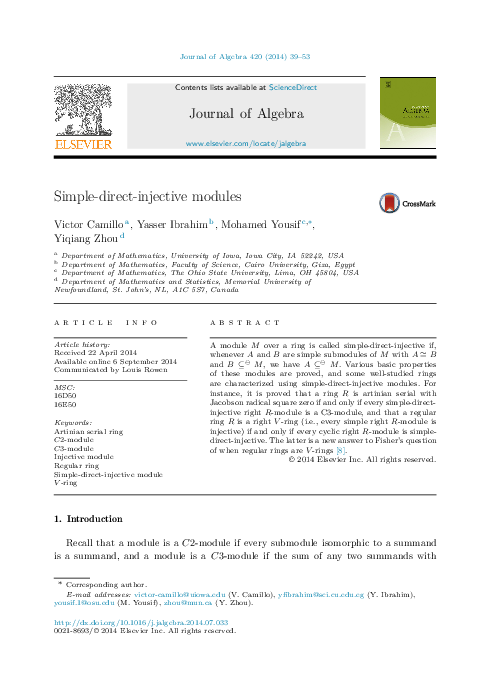 (PDF) Simple-direct-injective modules