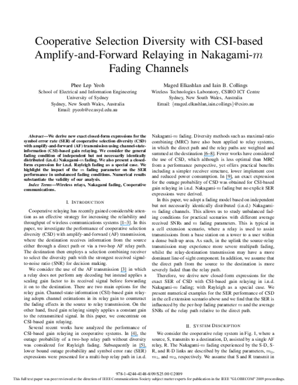 (PDF) Performance of joint transmit and receive antenna selection in dual hop amplify-and ...