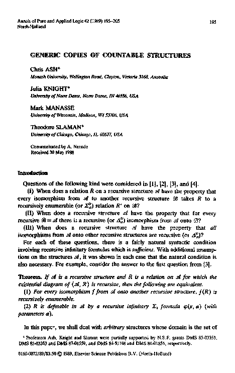 (PDF) Generic copies of countable structures