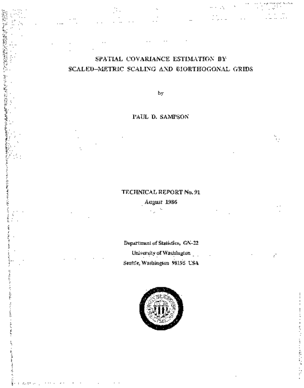 (PDF) Spatial Covariance Estimation by Scaled-Metric Scaling and Biorthogonal Grids