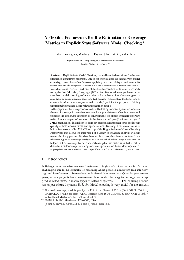 Pdf A Flexible Framework For The Estimation Of Coverage Metrics In