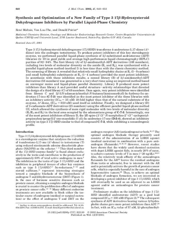 (PDF) Synthesis and Optimization of a New Family of Type 3 17β ...