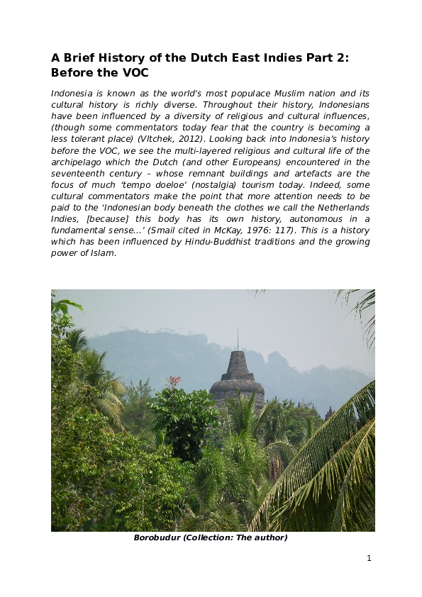 (DOC) A Brief History of the Dutch East Indies: Part 2