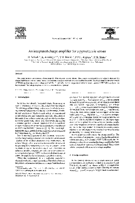 (PDF) An integrated charge amplifier for a pyroelectric sensor