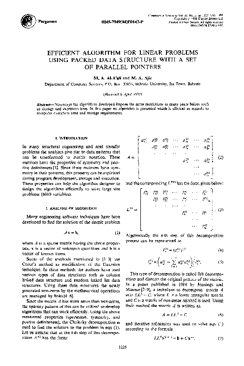 (PDF) Efficient algorithm for linear problems using packed data structure with a set of parallel ...