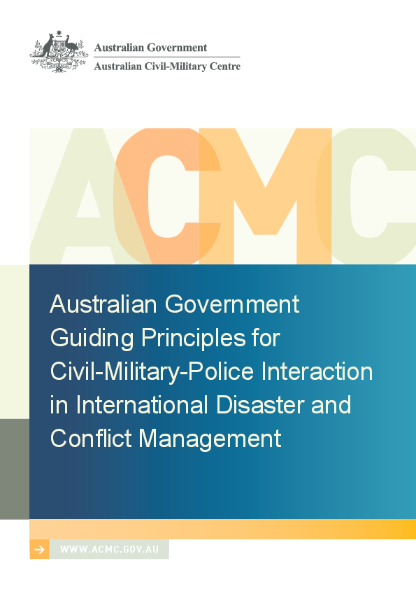 (PDF) Australian Government Guiding Principles for Civil-Military ...