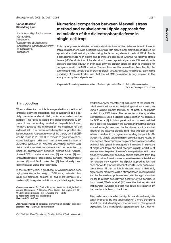 (PDF) Numerical comparison between Maxwell stress method and equivalent multipole approach for ...