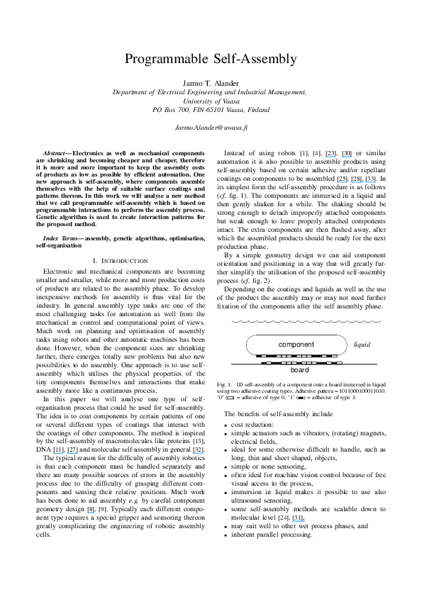 (PDF) Programmable Self-Assembly
