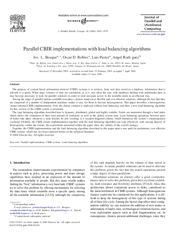 (PDF) Parallel CBIR implementations with load balancing algorithms