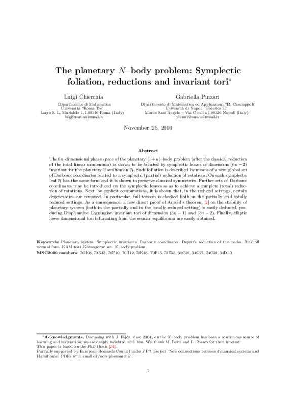 (PDF) Symplectic Variable Stepsize Integration for N-body Problems | David J Hardy and Robert ...