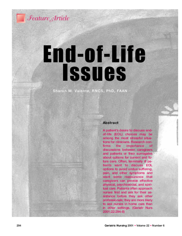 (PDF) End-of-life issues