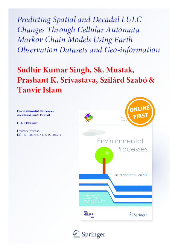 (PDF) Predicting Spatial and Decadal LULC Changes Through Cellular Automata Markov Chain Models ...
