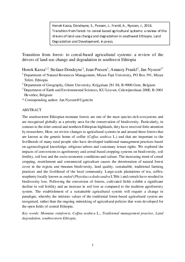 (PDF) Cassava Production, Processing and Utilization in South Western Part of Ethiopia | Abebe ...