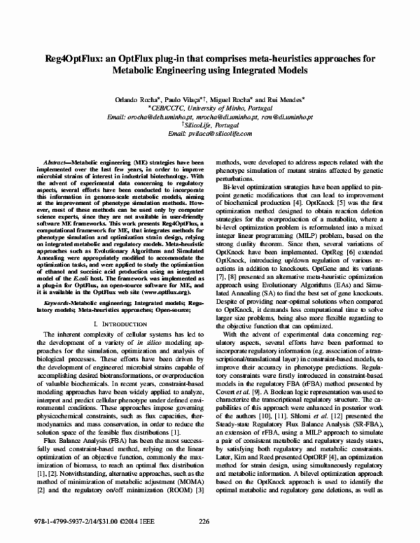(PDF) Reg4OptFlux: an OptFlux plug-in that comprises meta-heuristics ...