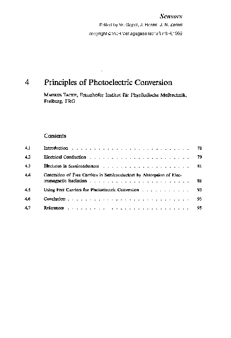 (PDF) Principles of Photoelectric Conversion
