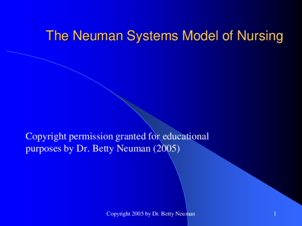 (PDF) The Neuman Systems Model of Nursing