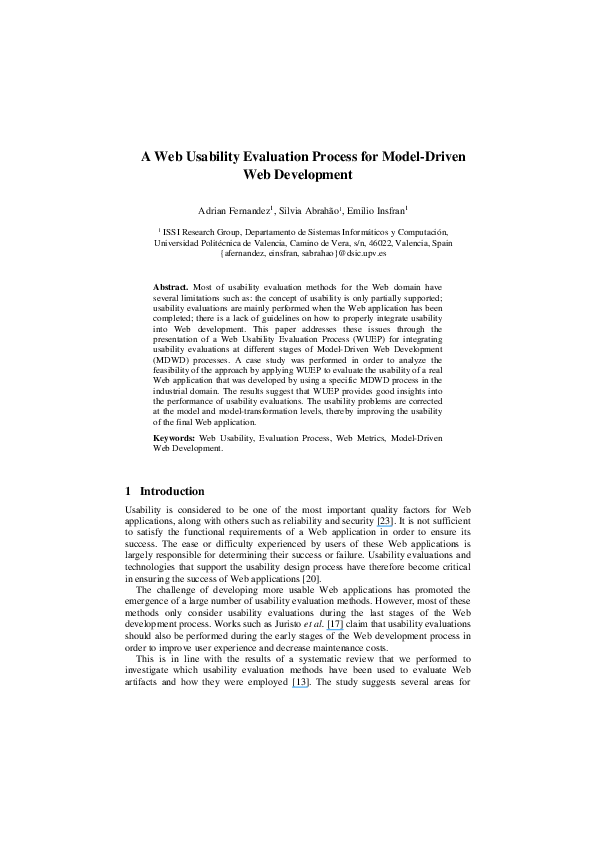 Pdf Further Analysis On The Validation Of A Usability Inspection Method For Model Driven Web