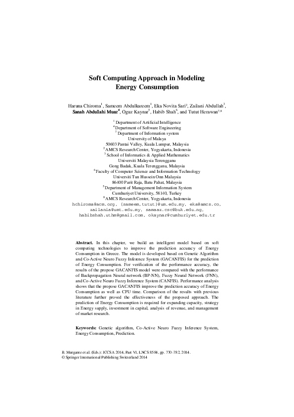 (PDF) Soft Computing Approach in Modeling Energy Consumption
