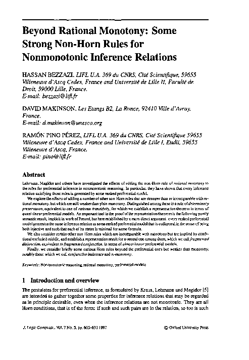 (PDF) Beyond Rational Monotony: Some Strong Non-Horn Rules for ...