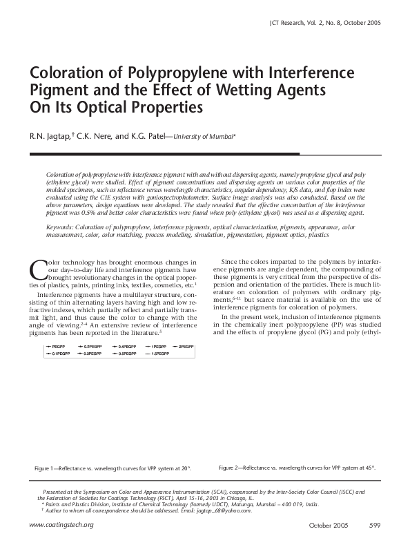 (PDF) Coloration of polypropylene with interference pigment and the ...