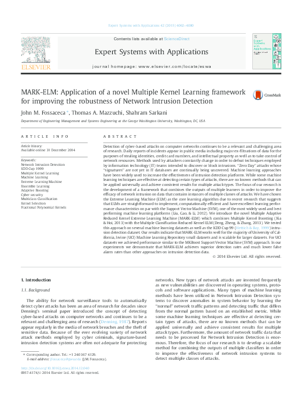 (PDF) MARK-ELM: Application of a novel Multiple Kernel Learning framework for improving the ...