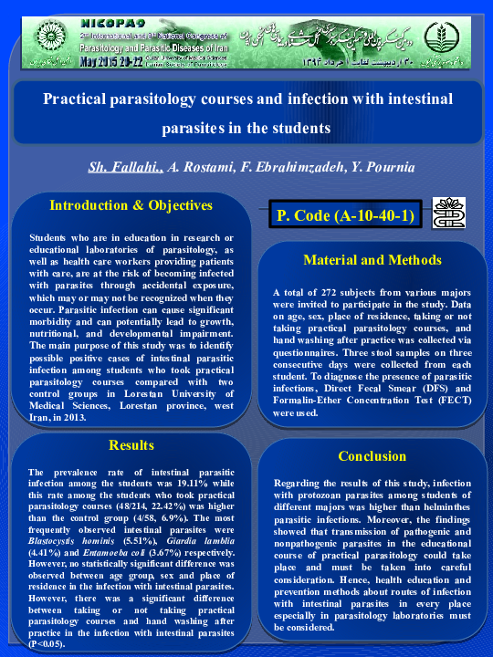 (PPT) Practical parasitology courses and infection with intestinal ...