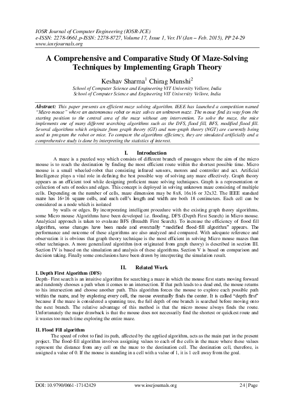 (PDF) A Comprehensive and Comparative Study Of Maze-Solving Techniques ...