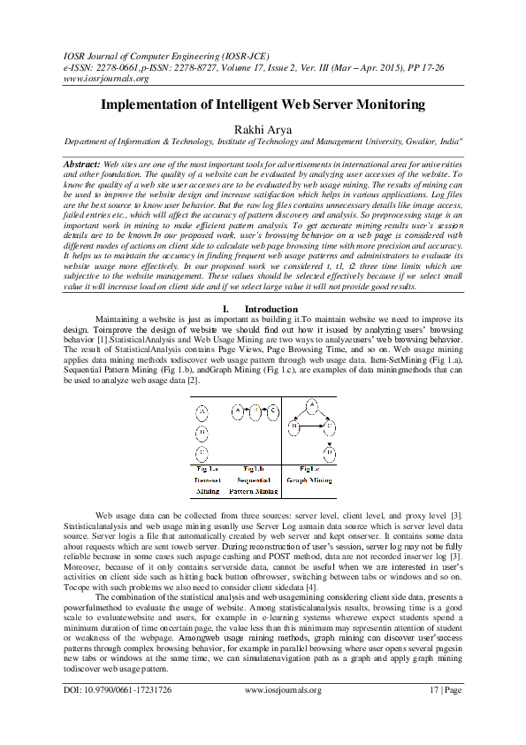 Pdf Implementation Of Intelligent Web Server Monitoring